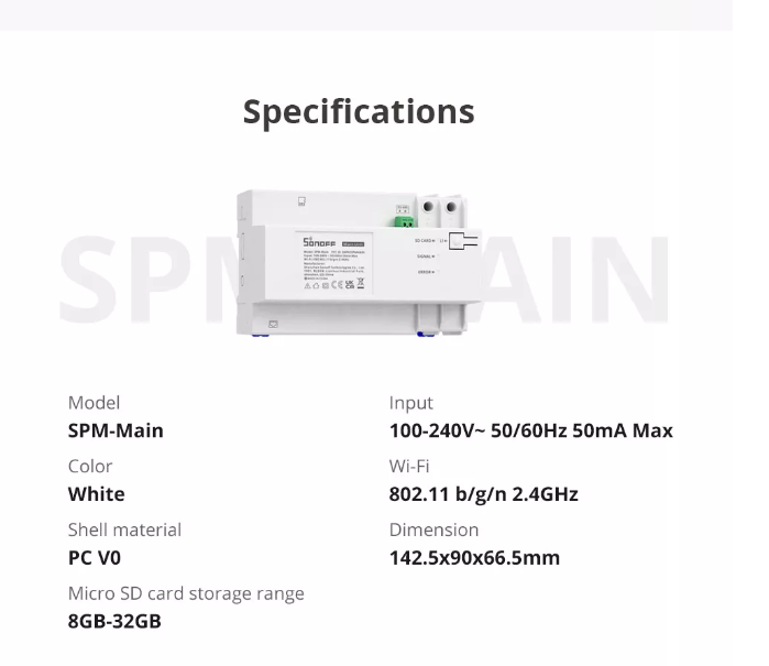 SPM MAIN Relay Smart Stackable Power Meter – Tæknideildin